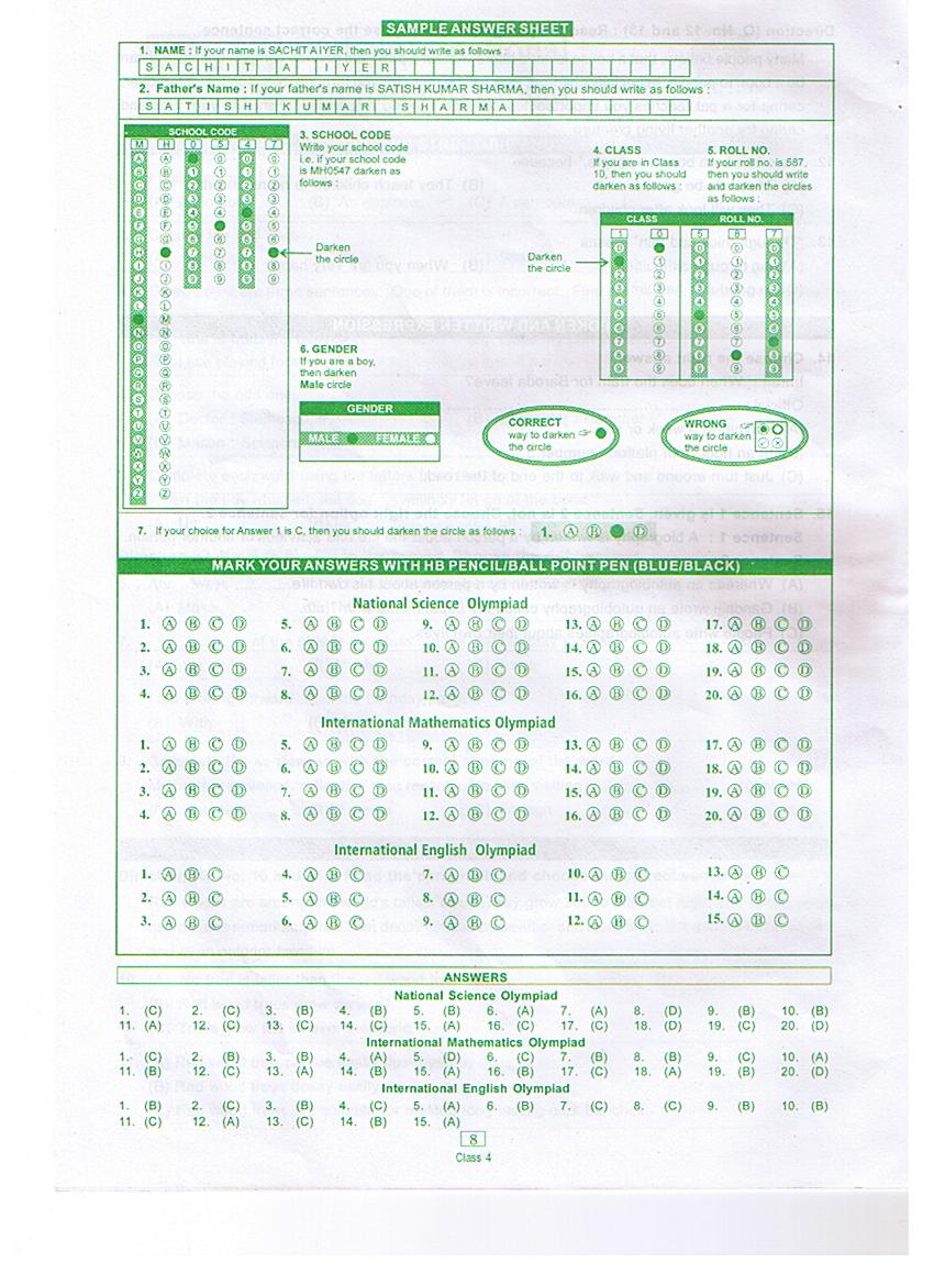 Class 4 SOF NSO SOF IMO SOF IEO sample Class 4 SOF NSO SOF IMO SOF IEO sample